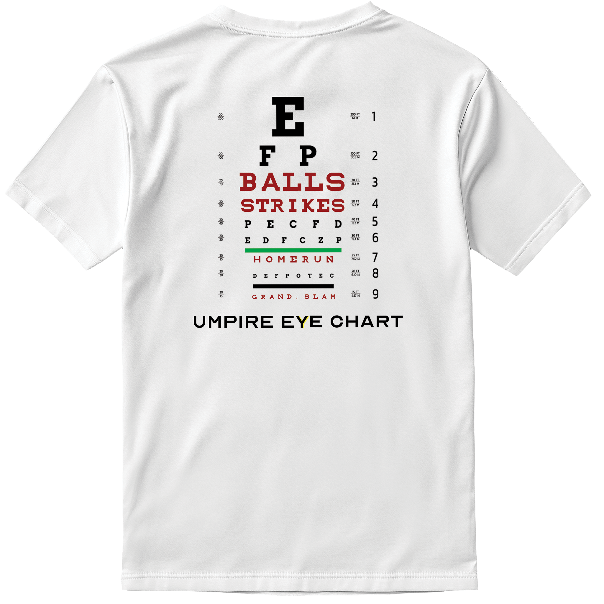 Umpire Eye Chart – Baseball Bling